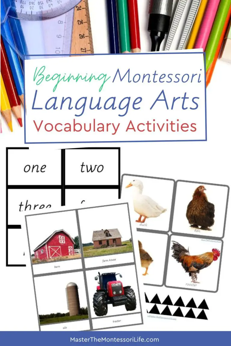 Beginning Montessori Language Arts Vocabulary Activities