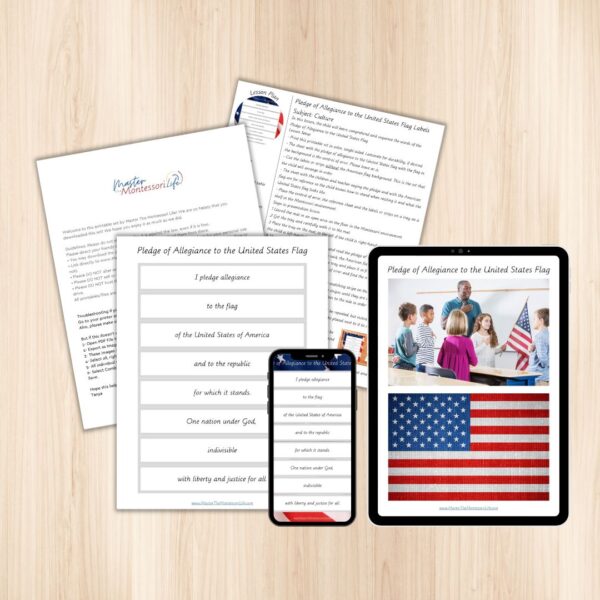 Pledge of Allegiance to the United States Flag the Montessori Way ...