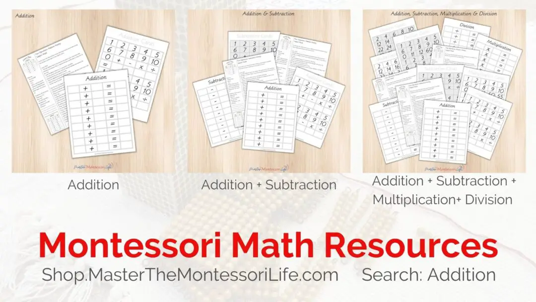 How to Teach Addition using the Montessori Method - Master the ...