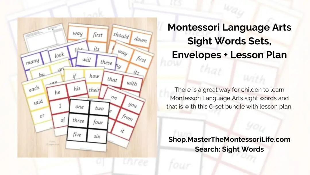 Teaching Sight Words the Montessori Way - Master the Montessori Life