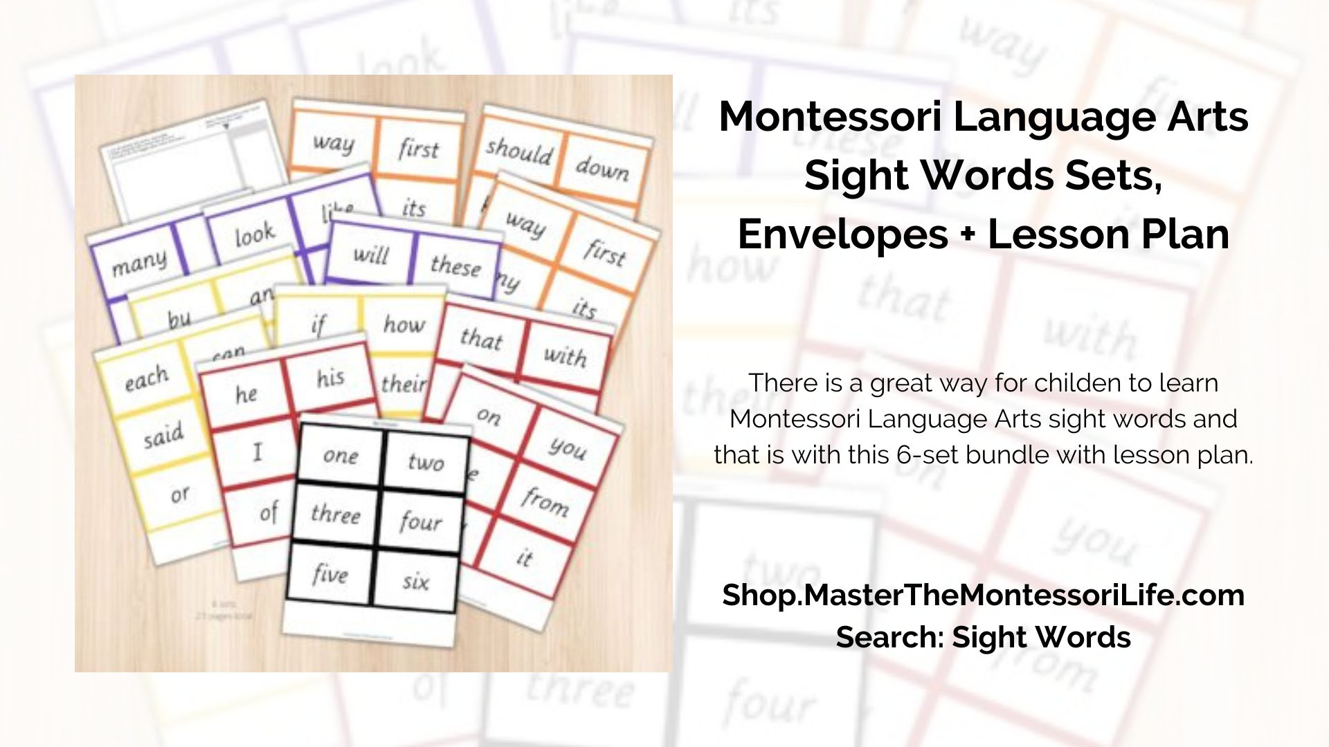 Teaching Sight Words the Montessori Way - Master the Montessori Life