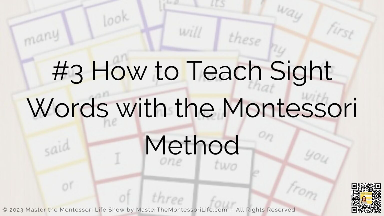 Teaching Sight Words the Montessori Way - Master the Montessori Life